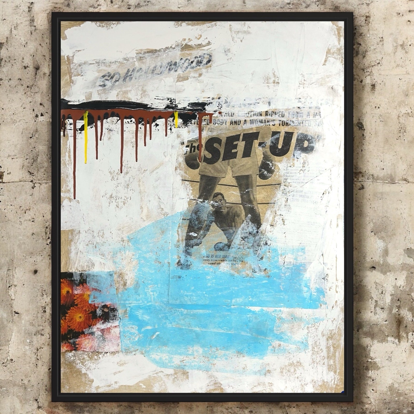Original Mixed Media Abstract Modern Art Painting 18x24 "The Set Up" S ...